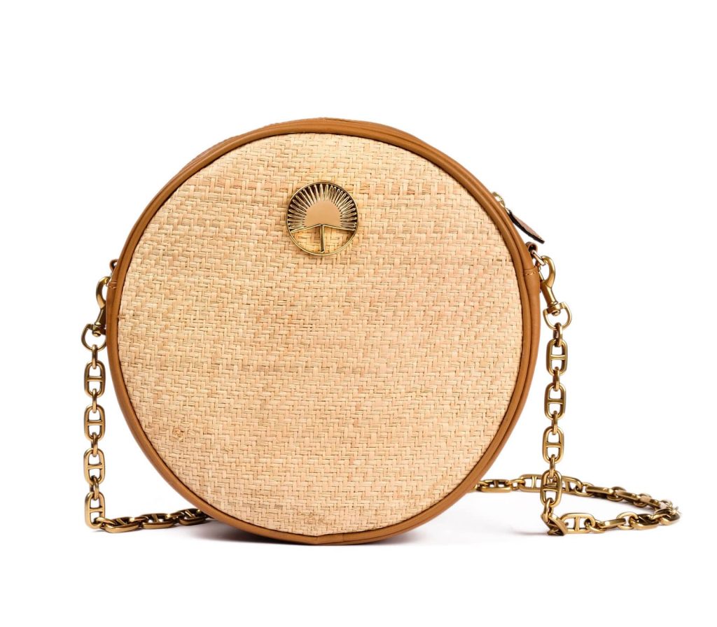 VERA ROUND CROSSBODY BAG - NATURAL - CSTM CHAIN - Bago Handicrafts